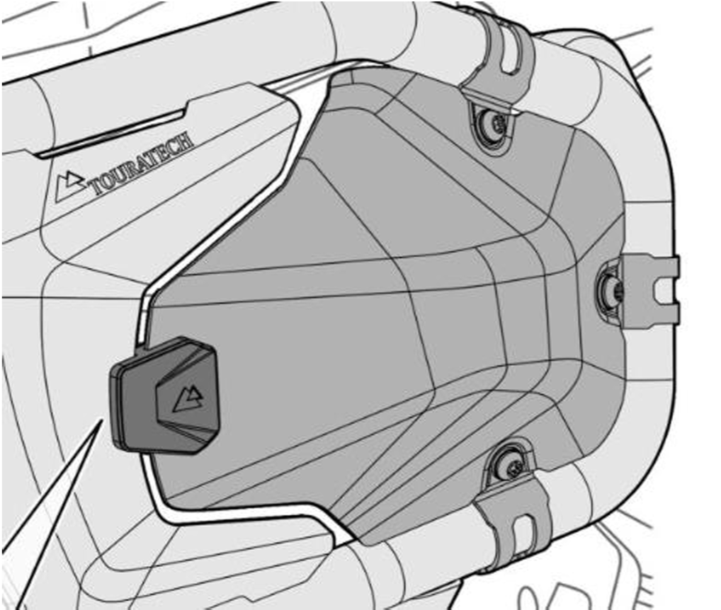 Valve cover protector (cylinder guard) for Touratech engine crash bars ...